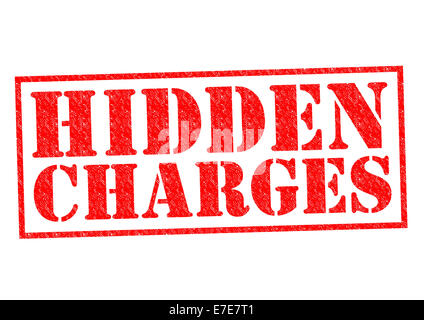 HIDDEN CHARGES red Rubber Stamp over a white background Stock Photo - Alamy