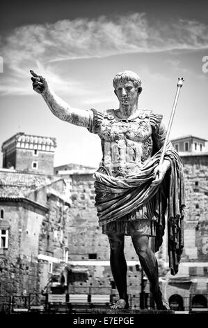Bronze statue of Roman emperor Octavian (Octavianus) Augustus Stock ...