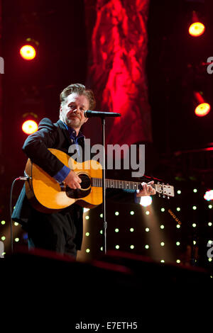 John Mellencamp performing at 'Farm Aid' on Randall's Island New York ...