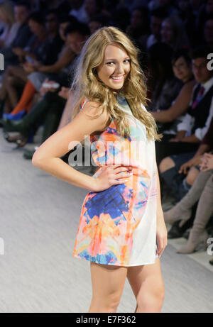 Vancouver, Canada. 15th Sep, 2014. A model presents a creation at ...