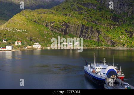 Moskenes harbour and ferry port, Lofoten Islands, Norway Stock Photo ...