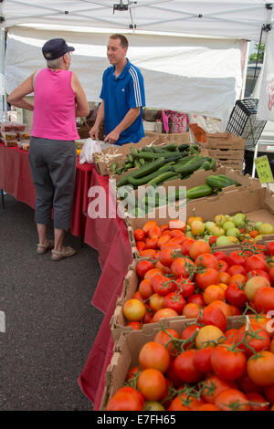 Denver, Colorado - A farmers market at Denver's City Park Stock Photo ...