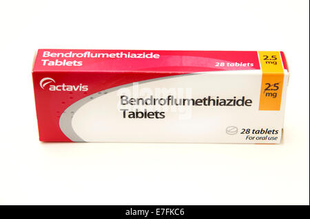 Bendroflumethiazide tablets for treating excess fluid build up in the ...
