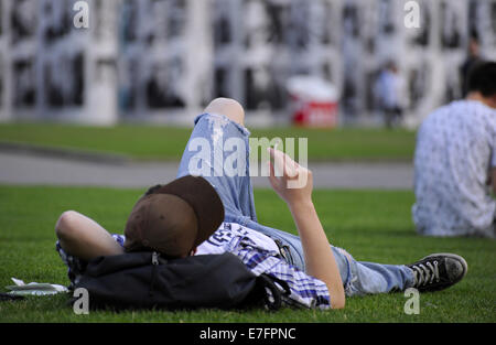 Berlin, Germany, man smoking a cigar Stock Photo - Alamy