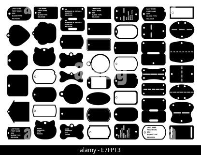 an illustration of different name tags Stock Photo - Alamy