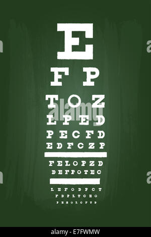 Eye test chart board Stock Photo - Alamy