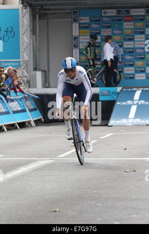 2014Tour of Britain London Stage 8a Individual Time Trial start ramp ...