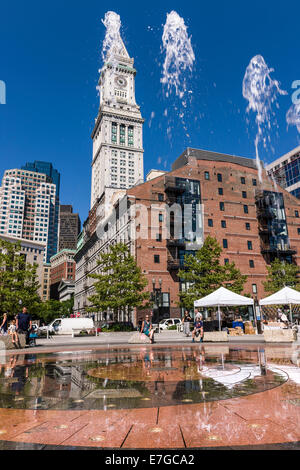 Rings Fountain, Rose Kennedy Greenway, Boston, Massachusetts, USA Stock ...