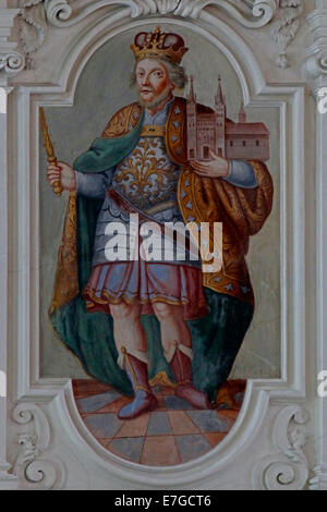 Portrait of Emperor Louis the Pious, Imperial hall, west wing of former ...