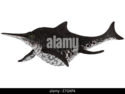 3D digital render of an ichthyosaur shonisaurus isolated on white ...