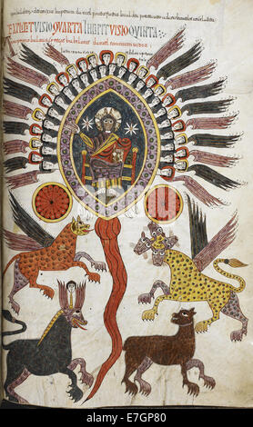 Daniel's vision of the four beasts - Picture from The Holy Scriptures ...