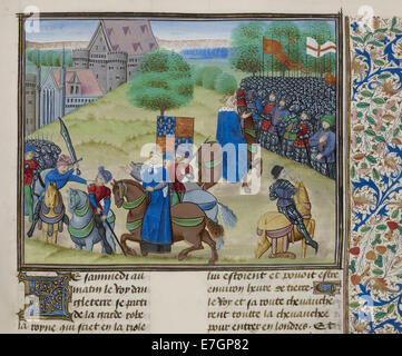 Illustration depicting the 1381 Peasants' Revolt. The Peasants' Revolt ...