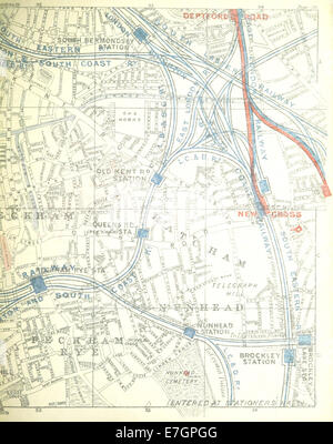 A very early part map of the streets of London England and its features ...