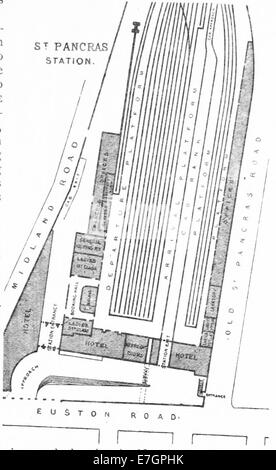 View of the St Pancras railway station, London, England, 1800s ...