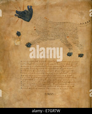 Illustration from the Harley Aratus manuscript (c.820-840), depicting ...