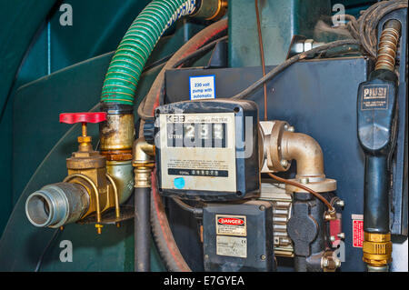 A fuel measuring meter for Diesel fuel being bulk loaded into the Stock ...