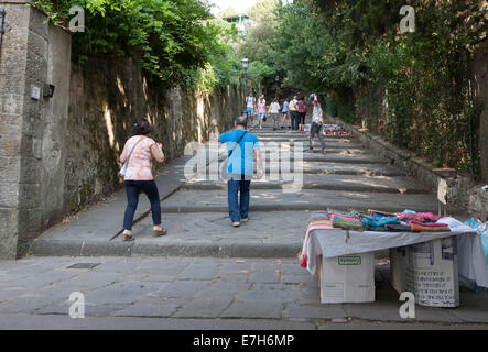 steps to famous landmark Piazza Michelangelo Florence Italy Stock Photo ...