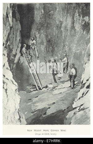 An 1899 illustration of the New Mount Hope Copper Mine, depicting the ...