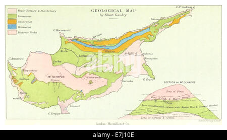 A geological map of Cyprus. A Geological Map of Cyprus. Compiled by C.V ...