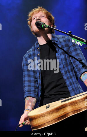 Ed Sheeran performs at the Air Canada Centre. Featuring: Ed Sheeran ...