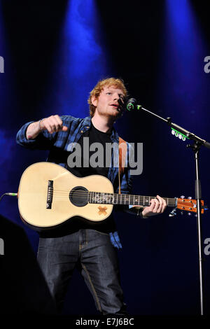 Ed Sheeran performs at the Air Canada Centre. Featuring: Ed Sheeran ...