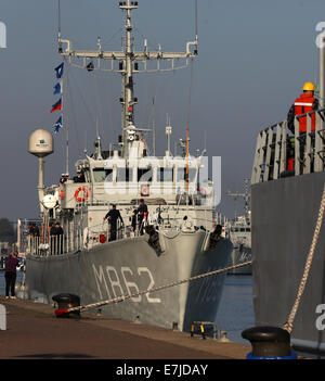 Rostock, Germany. 19th Sep, 2014. The NATO's 1st standing mine defense ...