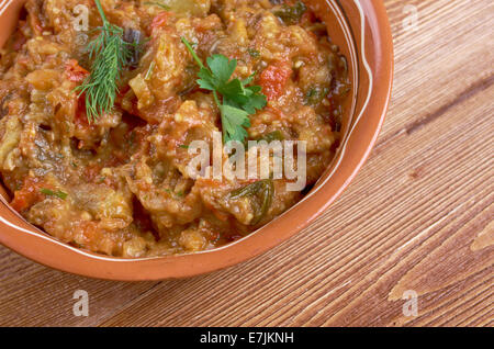 Zaalouk - Moroccan Eggplant Salad Stock Photo - Alamy