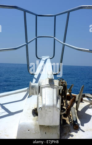 Forward pulpit of a boat Stock Photo - Alamy