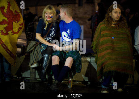Supporters of Scottish Independence awaits results of the 2014 ...