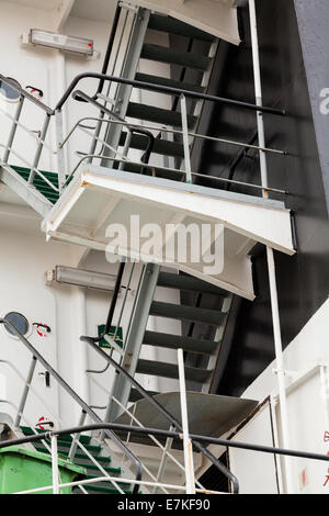 Metal Ship staircase Stock Photo - Alamy