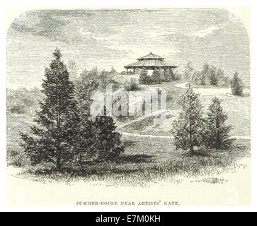 An 1869 illustration from Central Park’s 'Ramble' area shows a lawn ...