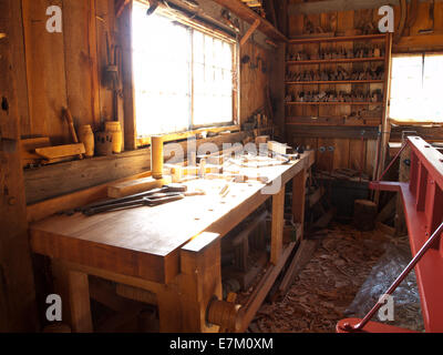 An interior of an old rural workshop Stock Photo - Alamy
