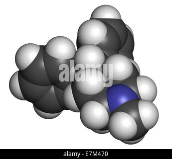 Cyclizine antiemetic drug molecule Stock Photo - Alamy