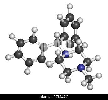 Cyclizine antiemetic drug molecule. Antihistamine used to treat nausea ...