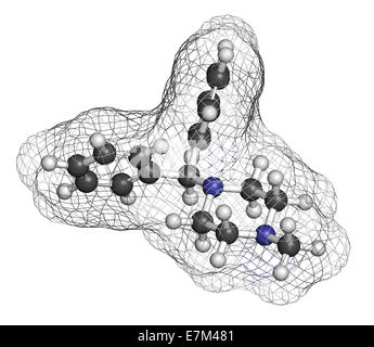 Cyclizine antiemetic drug molecule. Antihistamine used to treat nausea ...