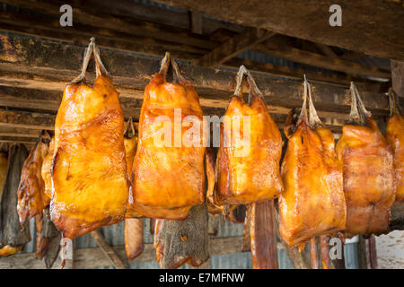 Fermented Shark Bjarnarhofn farm Western Iceland Stock Photo - Alamy