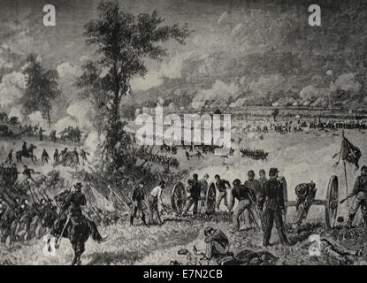 JULY 1, 1862 BATTLE MALVERN HILL SEVEN DAYS BATTLES THE PENINSULAR ...