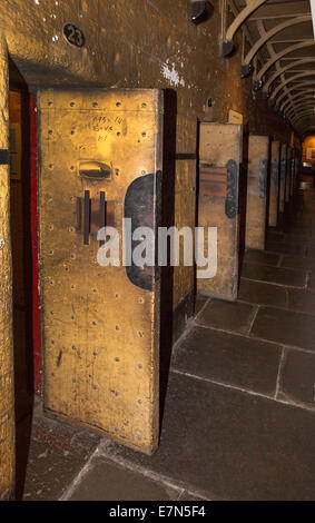 Jail cell doors at an abandoned prison in Guelph Ontario Canada Stock ...