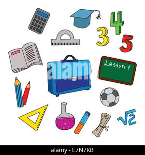 School Icons set Stock Photo - Alamy