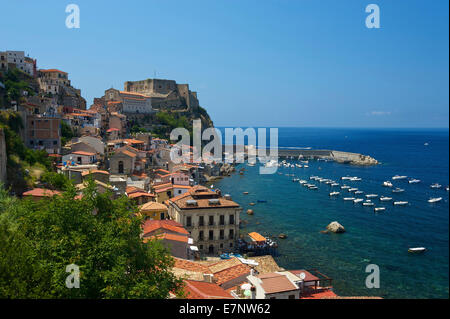Italy calabria Scilla city view lake rocks destination tyrrhenische ...