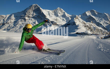 Switzerland, Europe, Männlichen, mountain, mountains, canton Bern ...