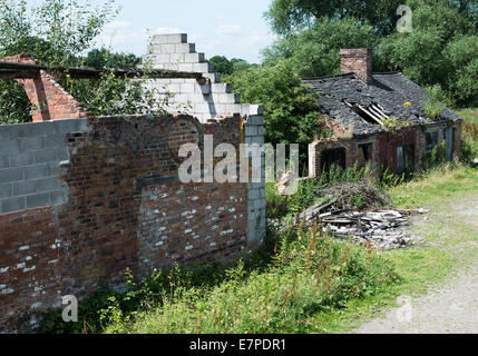 Dilapidated and Run Down Building on the Trent and Mersey Canal at Rode ...