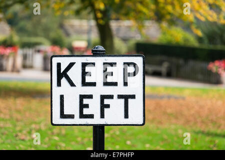 Keep left traffic sign, Uk Stock Photo: 24867071 - Alamy