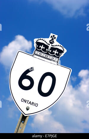 Highway road signs.Ontario, Canada Stock Photo - Alamy