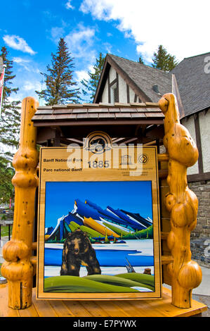 Banff sign, Banff National Park, Alberta, Canada Stock Photo - Alamy