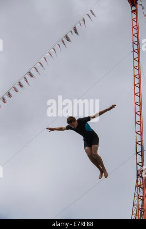 The Extreme High Diving Team performing at the Brisbane Ekka Stock ...