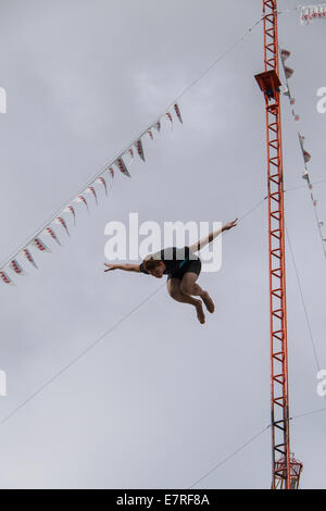The Extreme High Diving Team performing at the Brisbane Ekka Stock ...