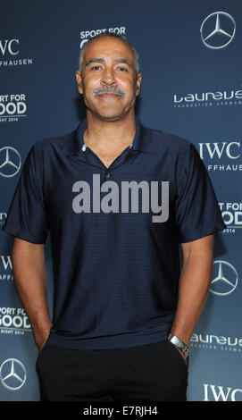 Daley Thompson, British former decathlete and his son Elliot ...