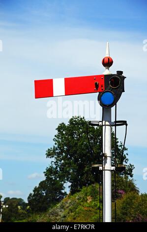 UK Railway lower quadrant semaphore signal at Worcester Shrub Hill ...
