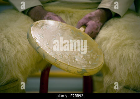 Traditional Inuit drum dancing (and choir singing) at the sports hall ...